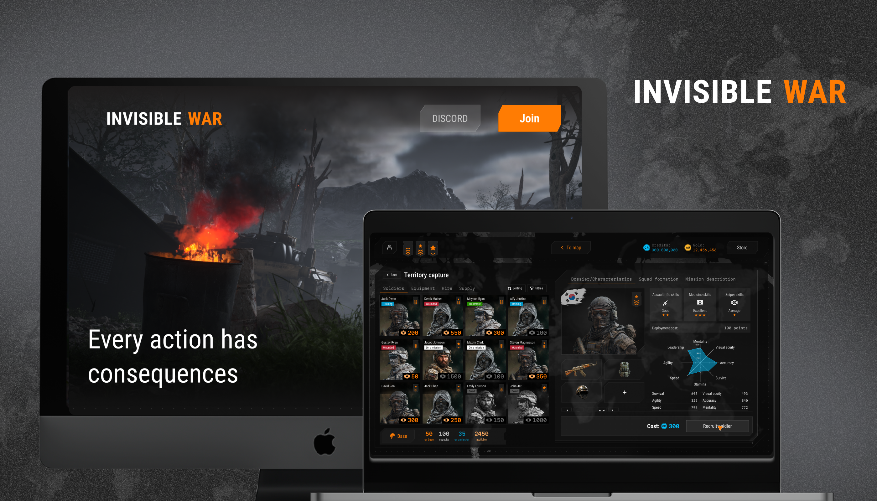 Made a landing with 3D animations for the military simulator Invisible ...