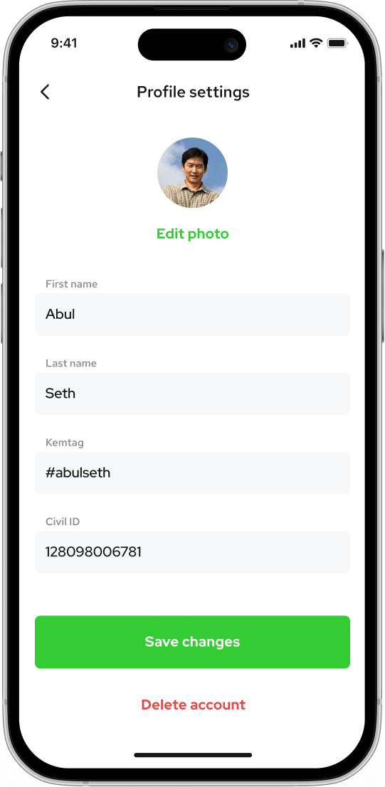 Mobile banking app development for a Kuwaiti startup